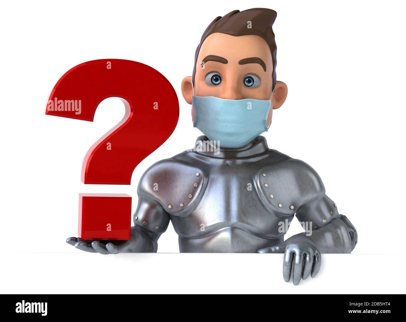 3D illustration of a cartoon character with a mask Stock Photo - Alamy
