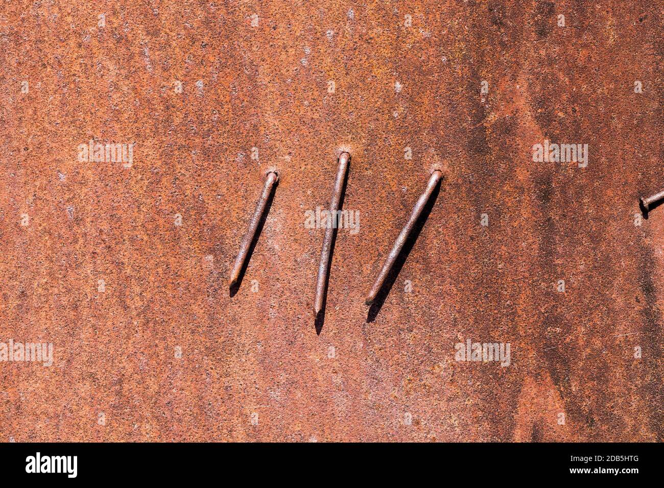 old metal surface part of the old building is exposed to water and ...