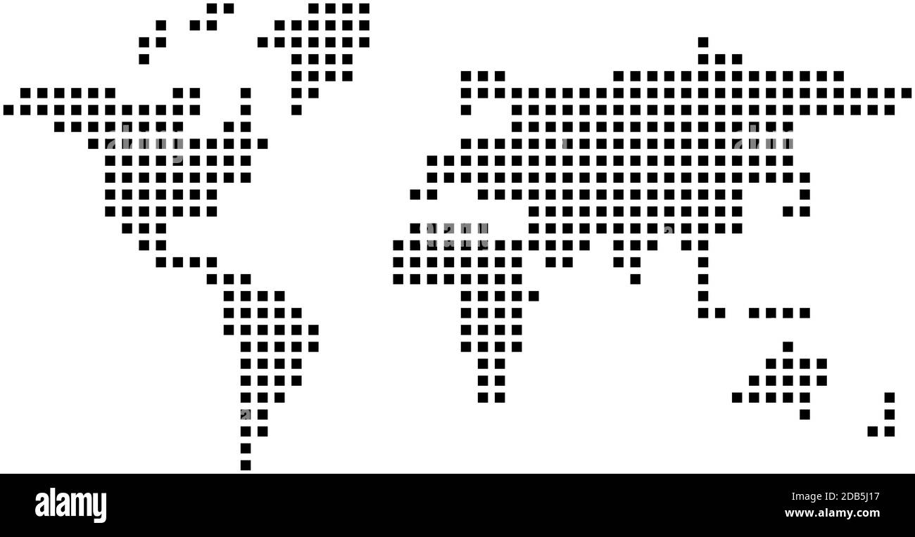 Checkered World map. Simple flat vector illustration Stock Vector Image ...