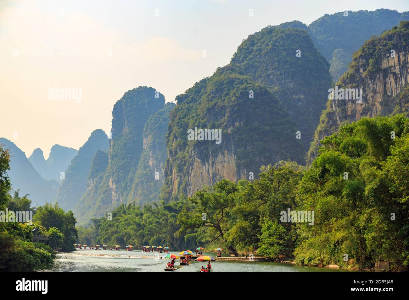 Rafting on the Li River in China Stock Photo - Alamy