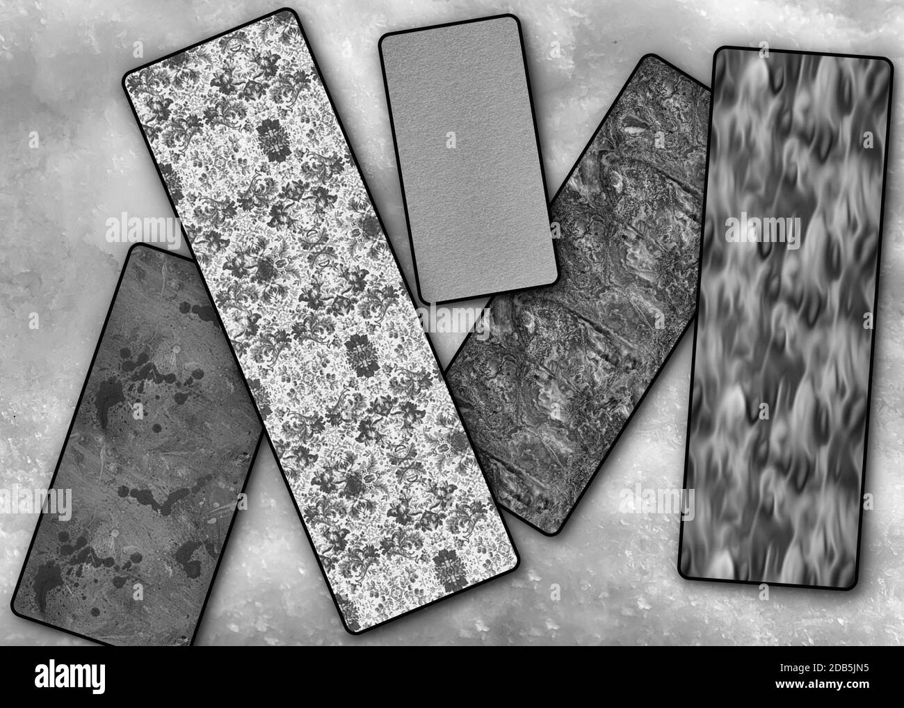 Collage template with different background for five images, photos or ...