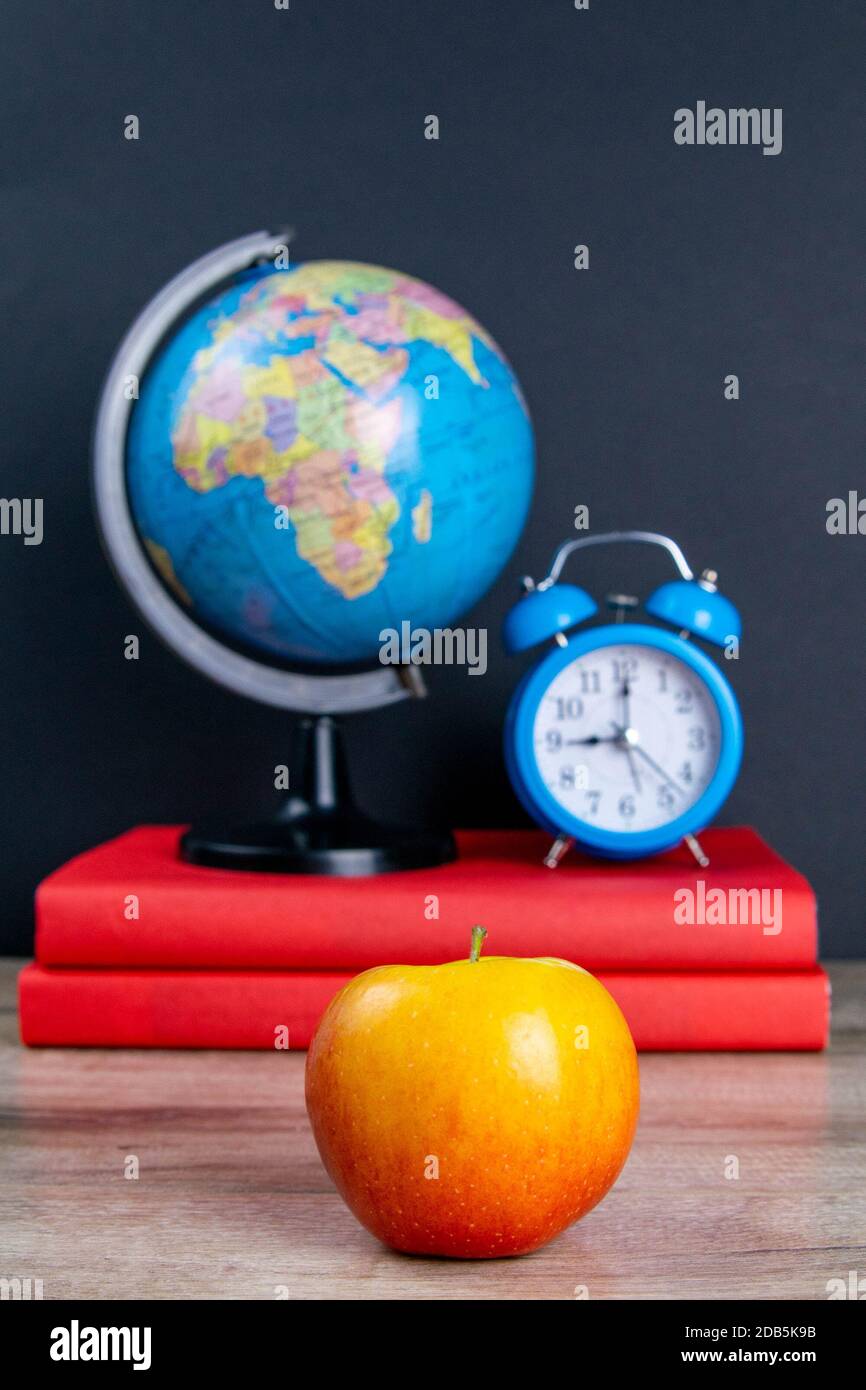 Globe Clock On Books High Resolution Stock Photography and Images - Alamy