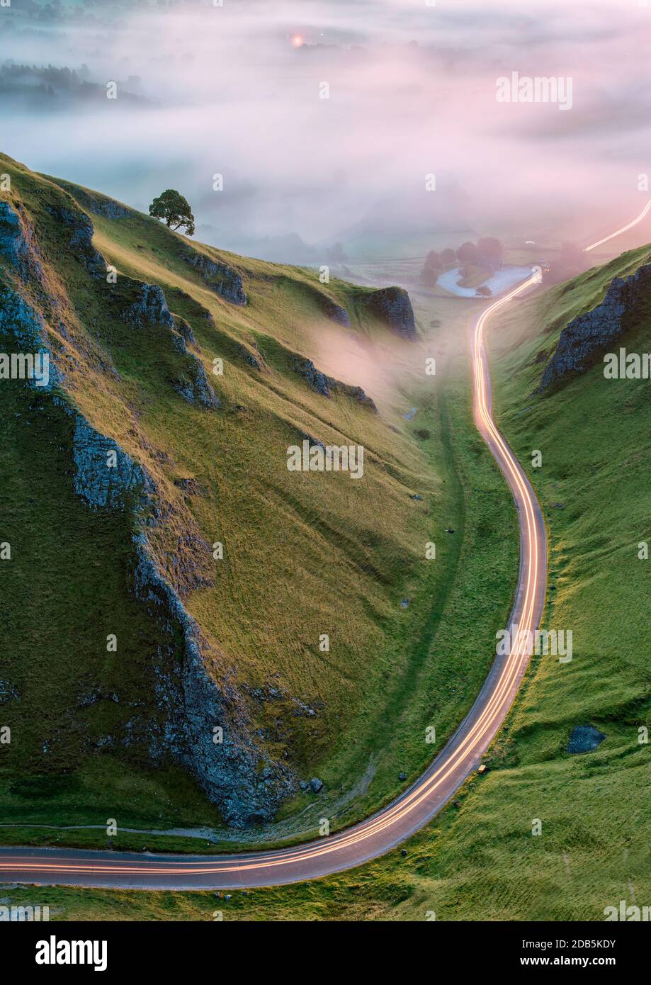 Light trails in the countryside hi-res stock photography and images - Alamy