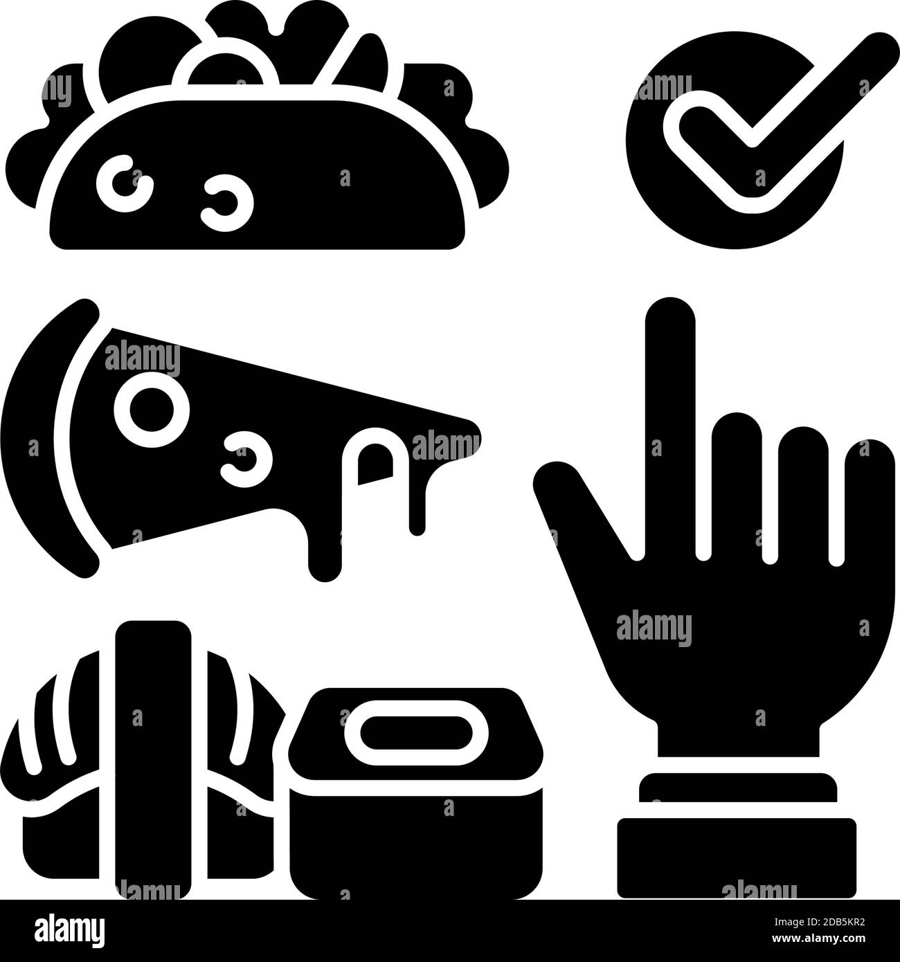 Sushi service icon black Stock Vector Images - Alamy