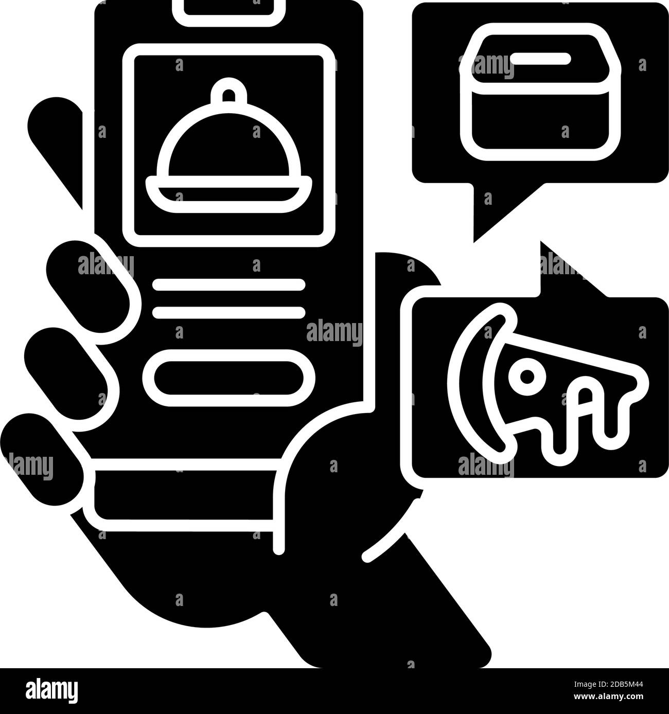 Food delivery smartphone interface Cut Out Stock Images & Pictures - Alamy