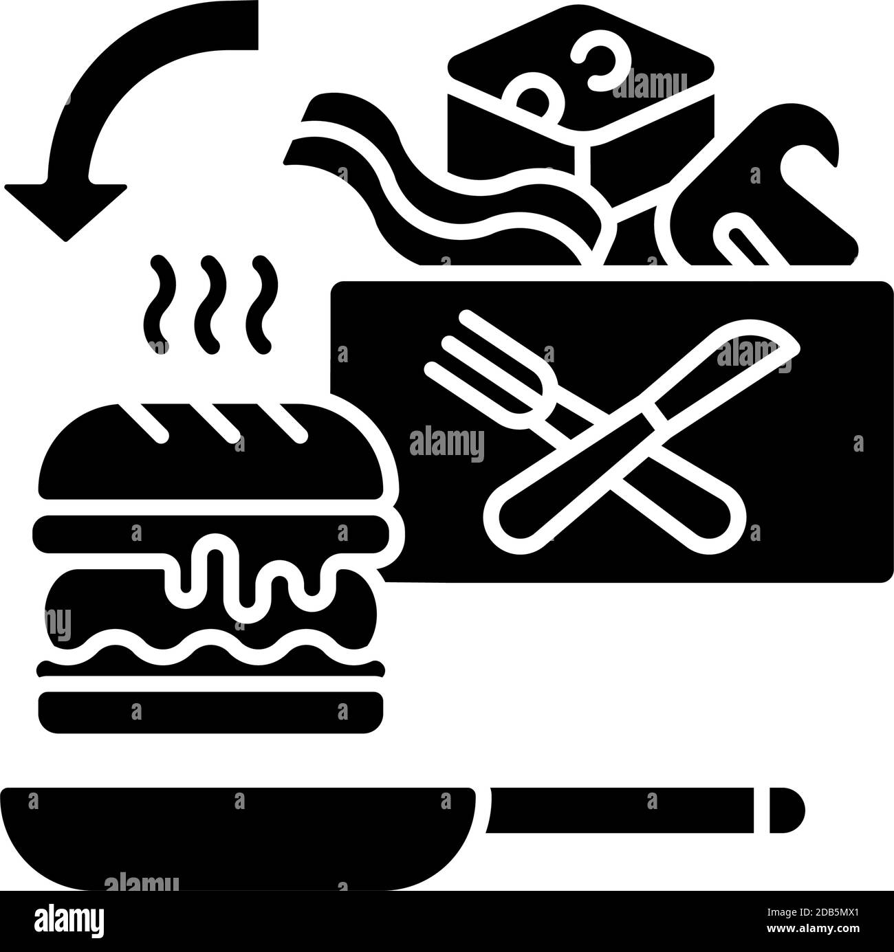 Meal kit delivery black glyph icon Stock Vector Image & Art - Alamy