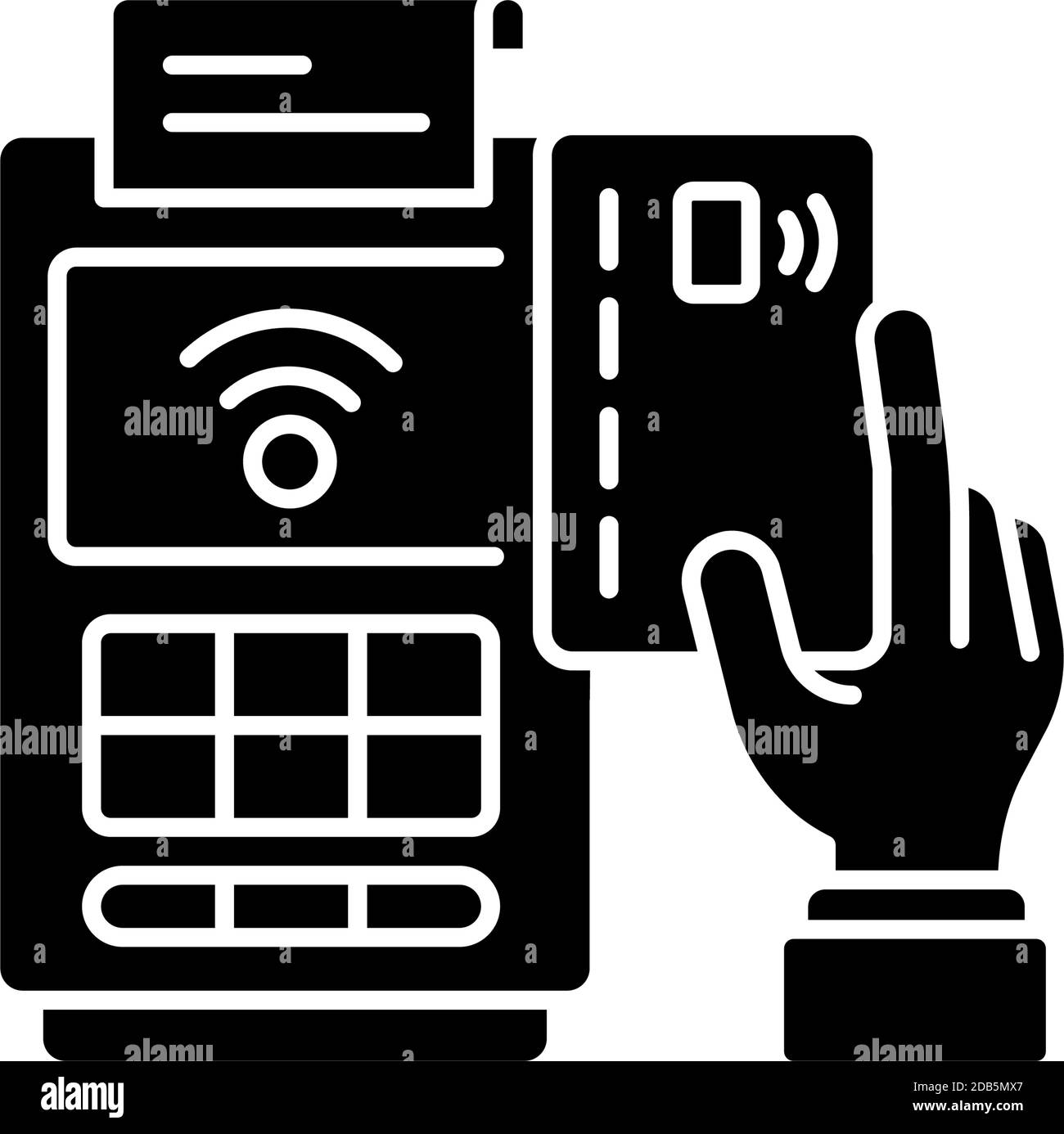 Cashless payment black glyph icon Stock Vector Image & Art - Alamy