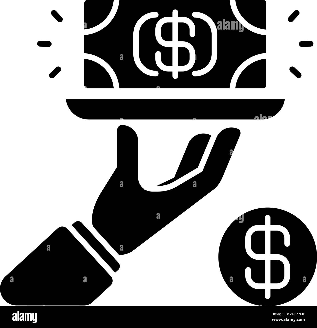 Service fee black glyph icon Stock Vector Image & Art - Alamy