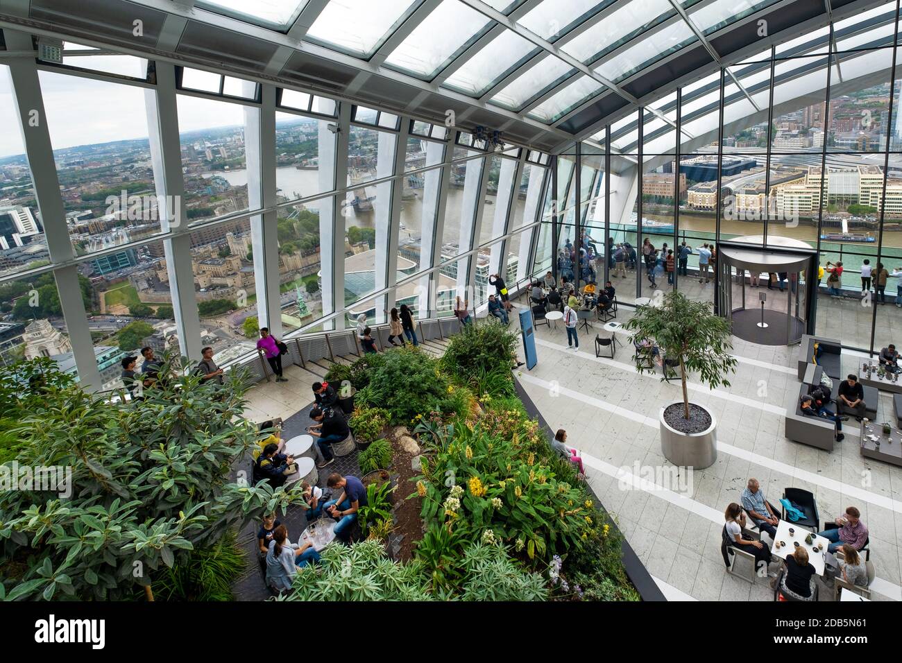 The Sky Garden viewing gallery on the 43rd floor of the Walkie Talkie ...