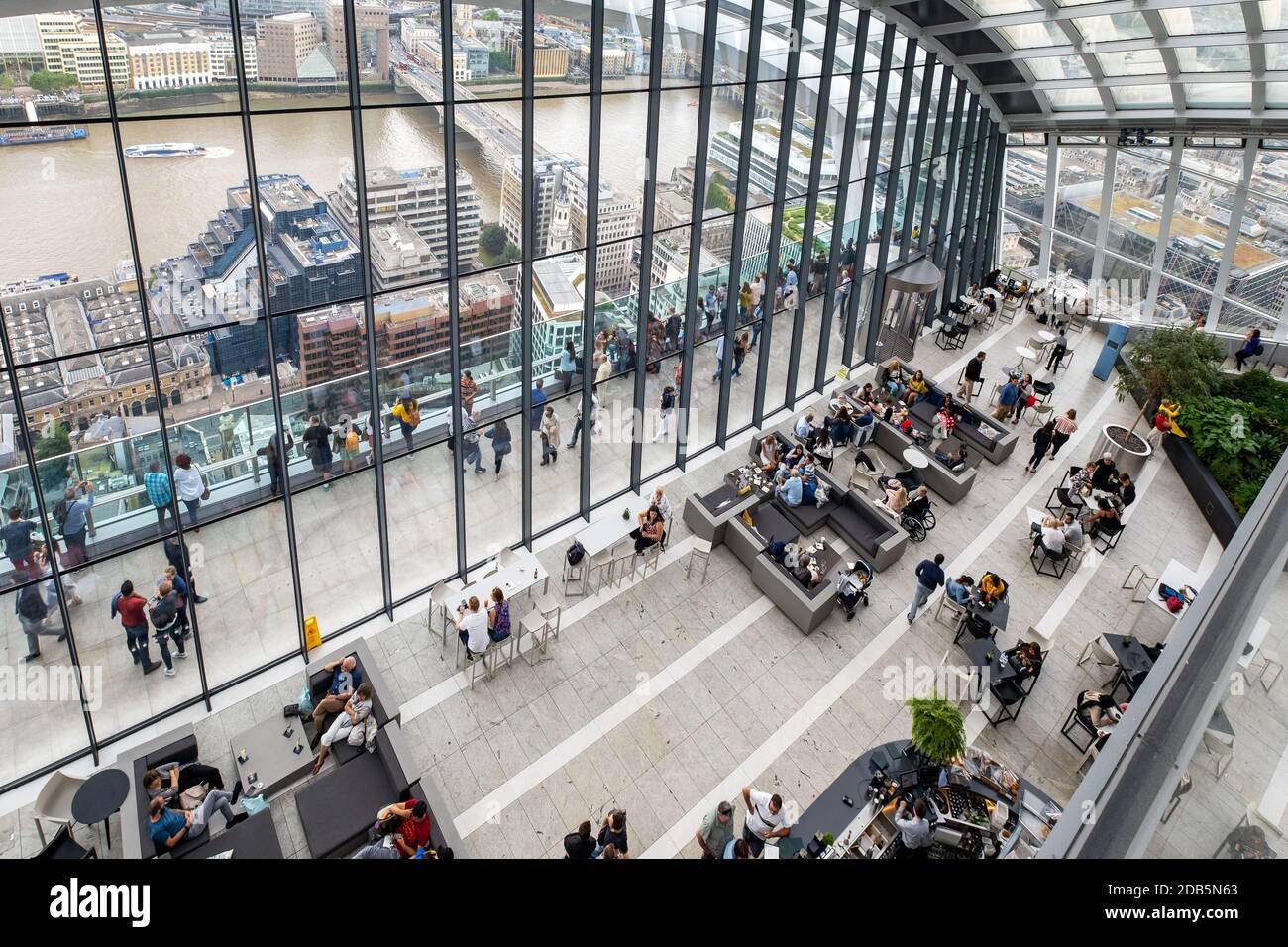 The Sky Garden viewing gallery on the 43rd floor of the Walkie Talkie ...