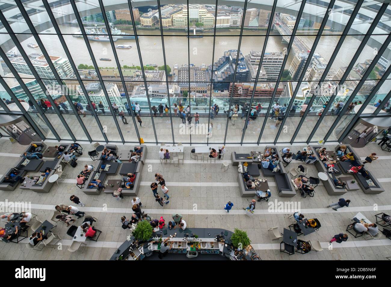 The Sky Garden viewing gallery on the 43rd floor of the Walkie Talkie ...