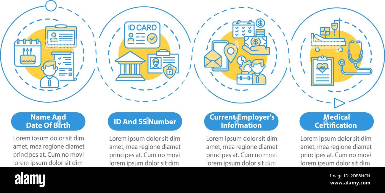 Disability insurance claim information vector infographic template ...