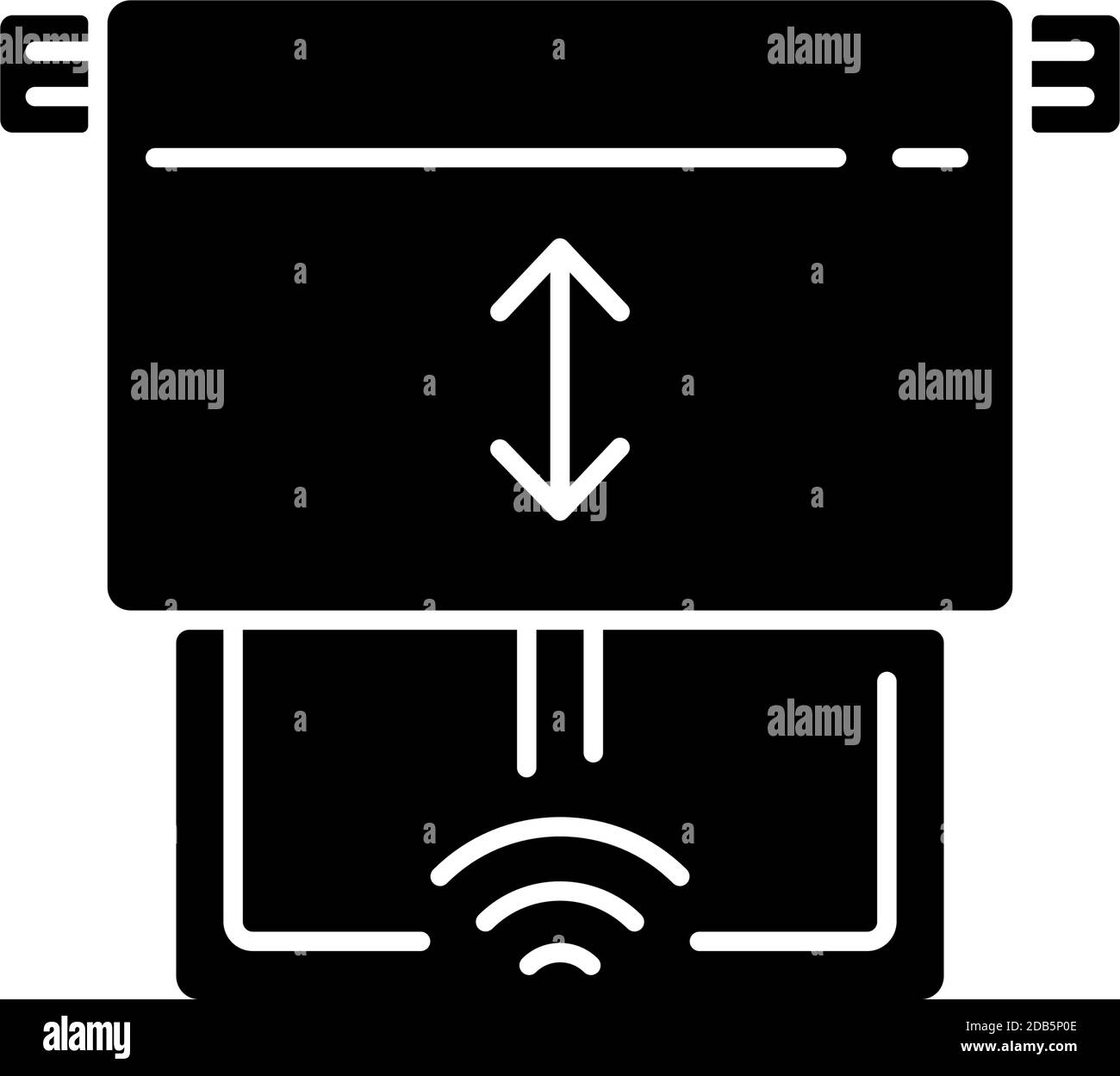 Window blinds sensor black glyph icon Stock Vector Image & Art - Alamy