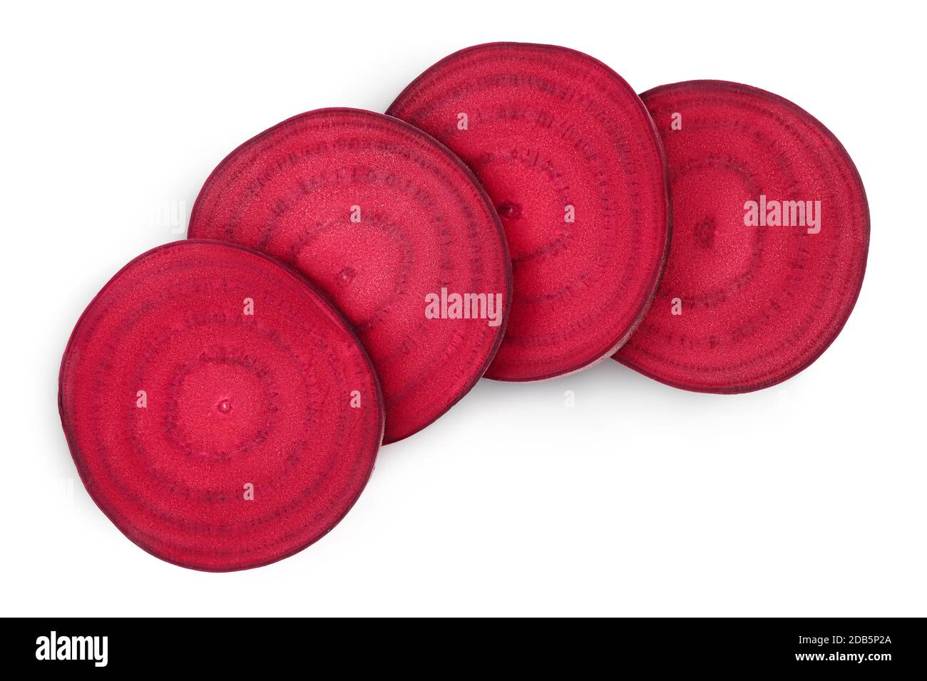 beetroot slices isolated on white background with clipping path and ...