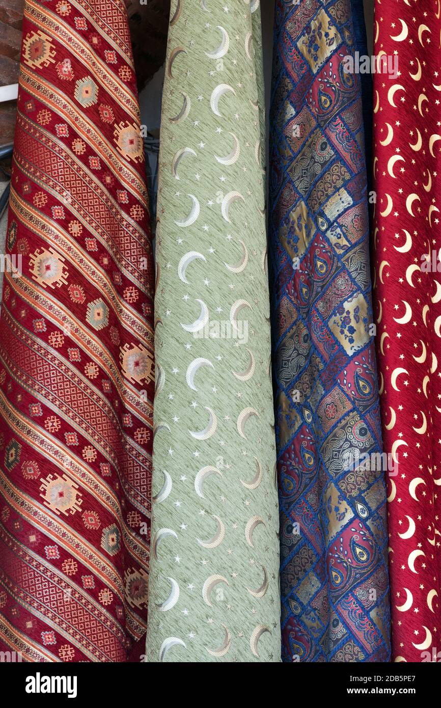 Turkish colourful fabrics from the silk and the cotton Stock Photo - Alamy