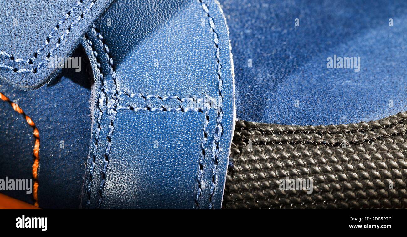 the real photo details and closeup shoes from skin painted in blue ...