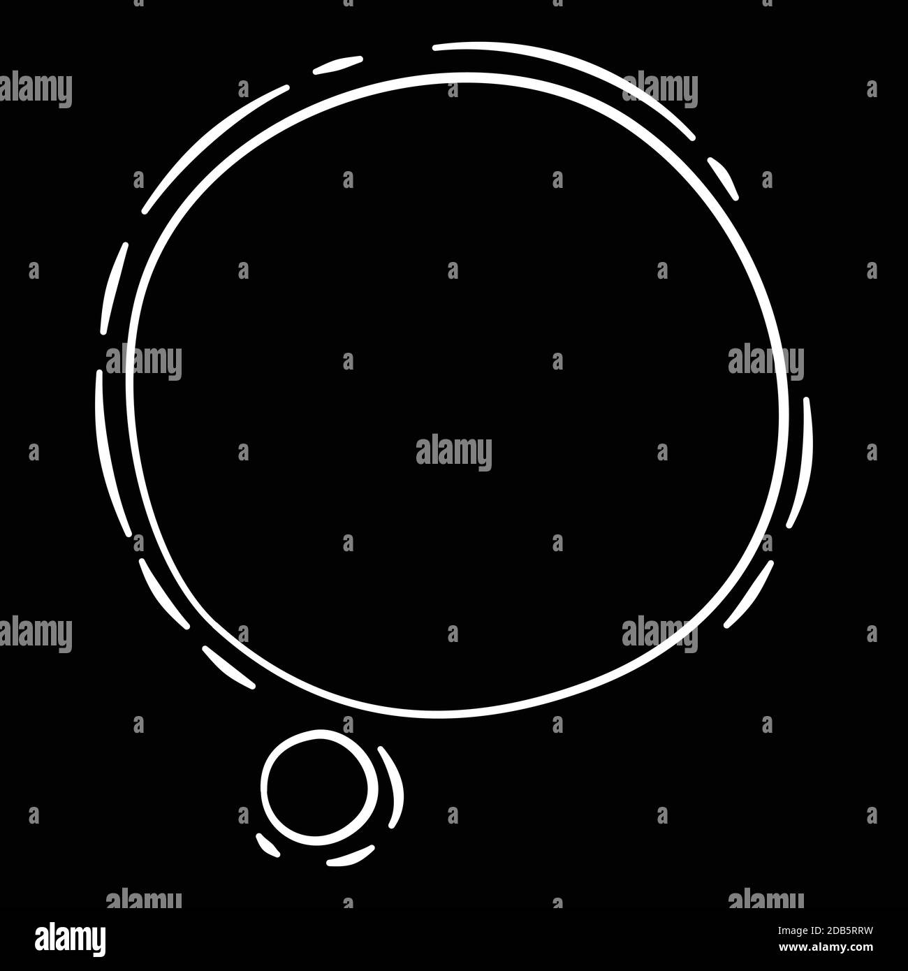 Blank template comic round bubble Black and White Stock Photos & Images ...