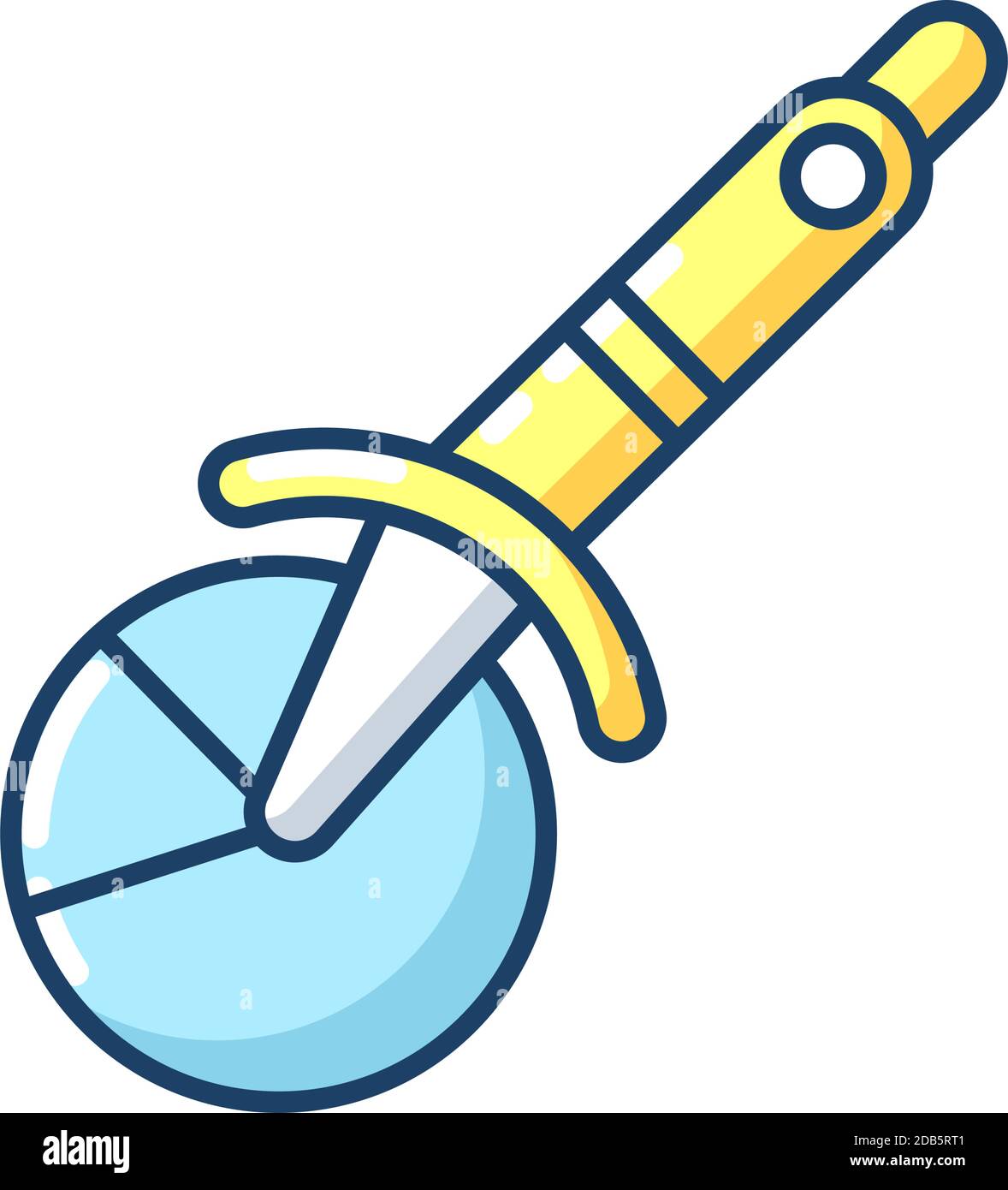 Pizza cutter RGB color icon Stock Vector Image & Art - Alamy