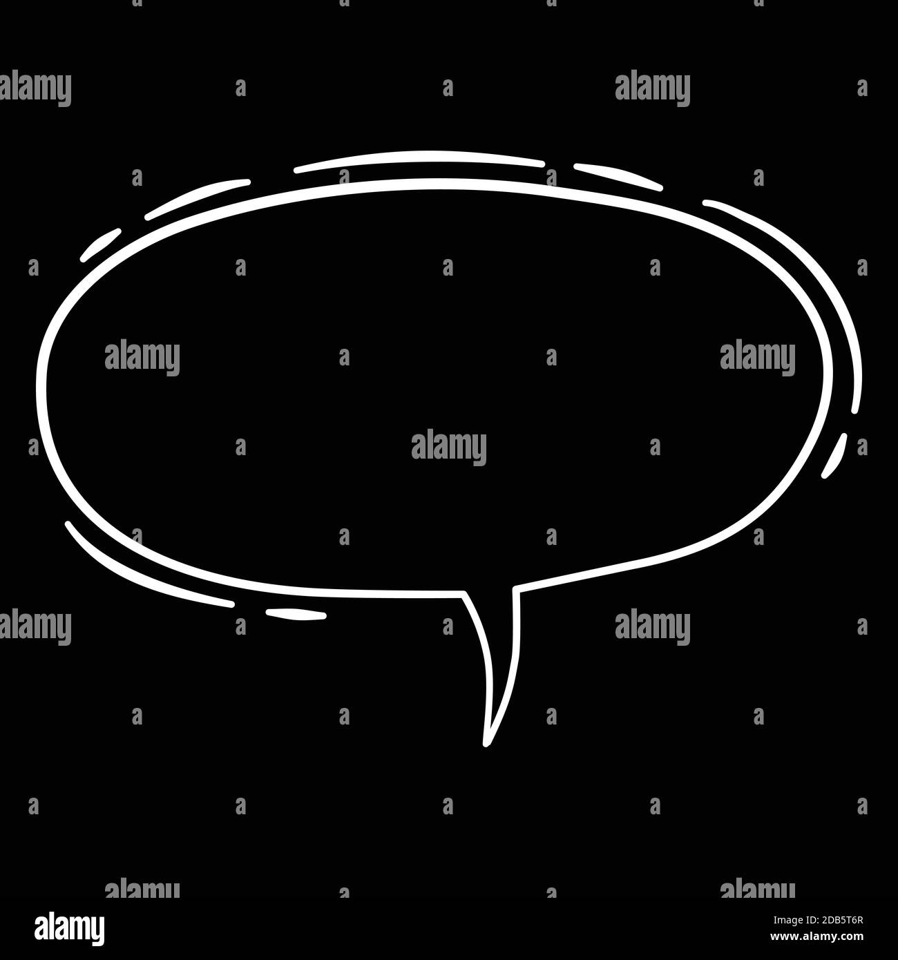Comic speech bubble pop art icon, hand drawn and outline style Stock ...