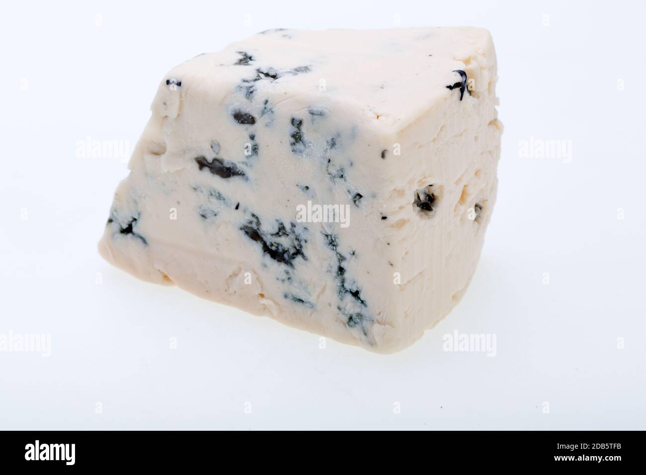 piece of blue cheese on white background Stock Photo - Alamy