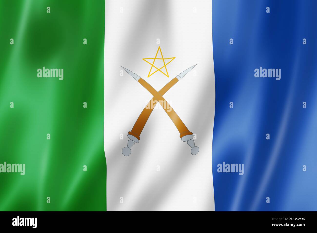 Afar people ethnic flag, Africa. 3D illustration Stock Photo - Alamy