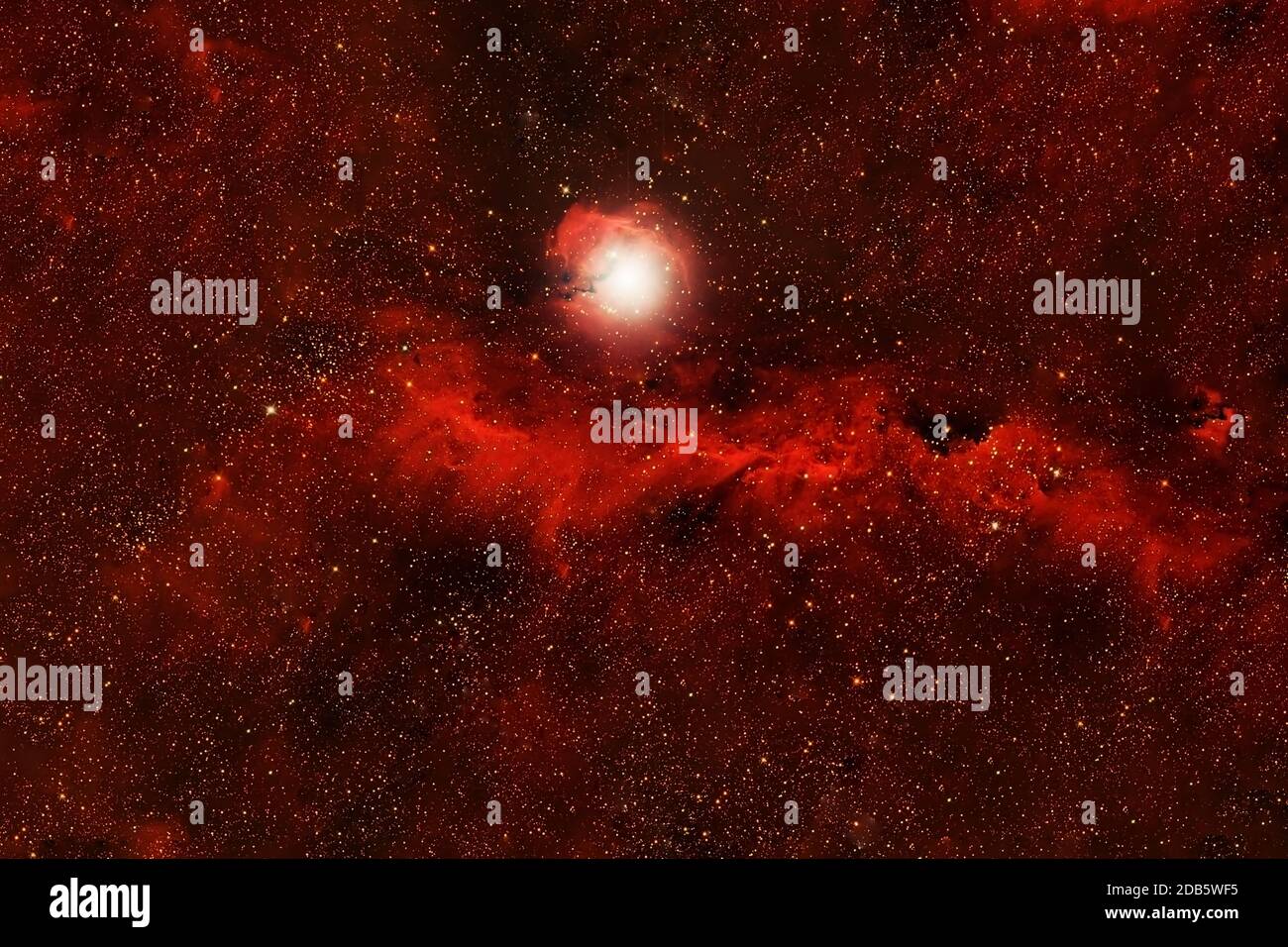 Red galaxy in deep space. Elements of this image furnished by NASA ...
