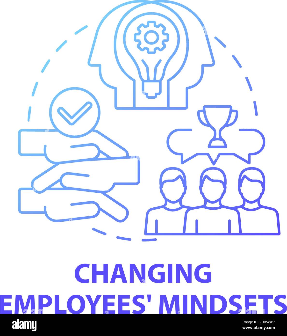 Changing employees mindsets concept icon Stock Vector Image & Art - Alamy