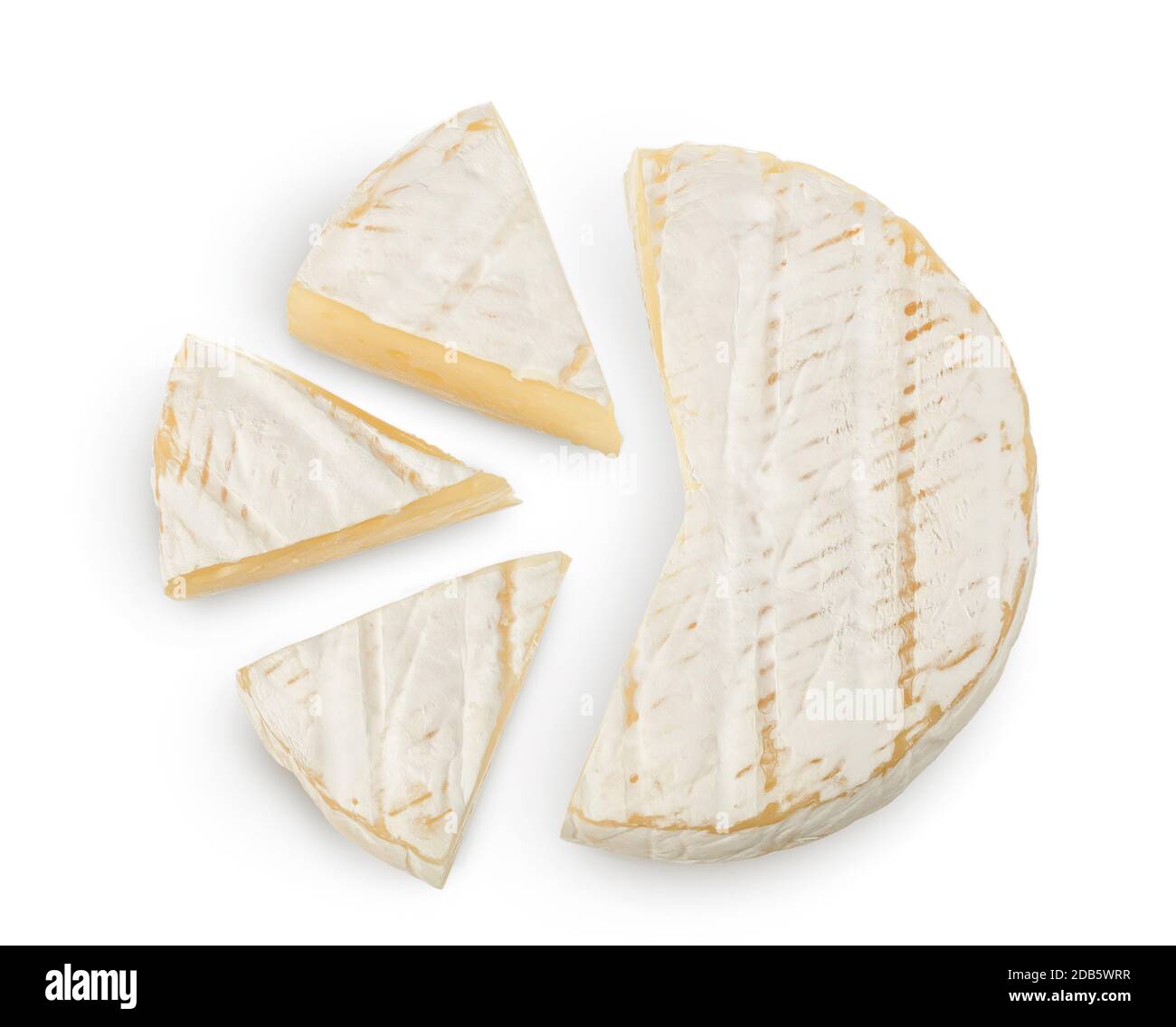 Camembert cheese isolated on white background with clipping path and ...