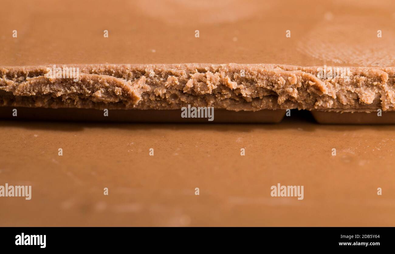 milk chocolate close-up, real sweets from natural products Stock Photo ...