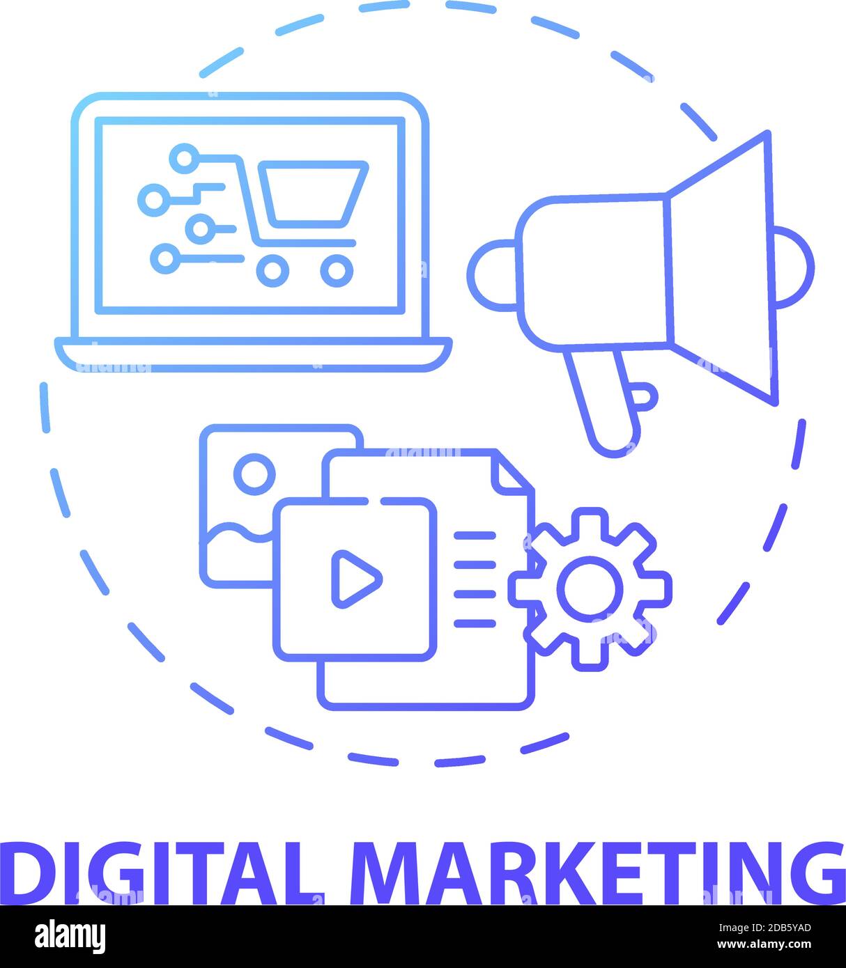 Digital marketing concept icon Stock Vector Image & Art - Alamy