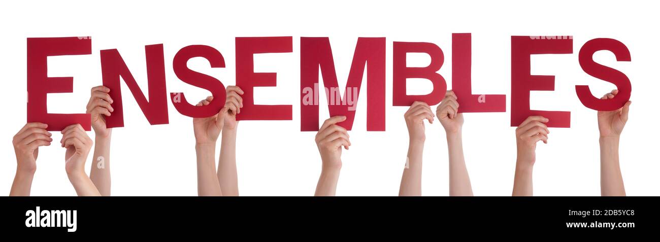 People Hands Holding Colorful French Word Ensembles Means Stronger ...