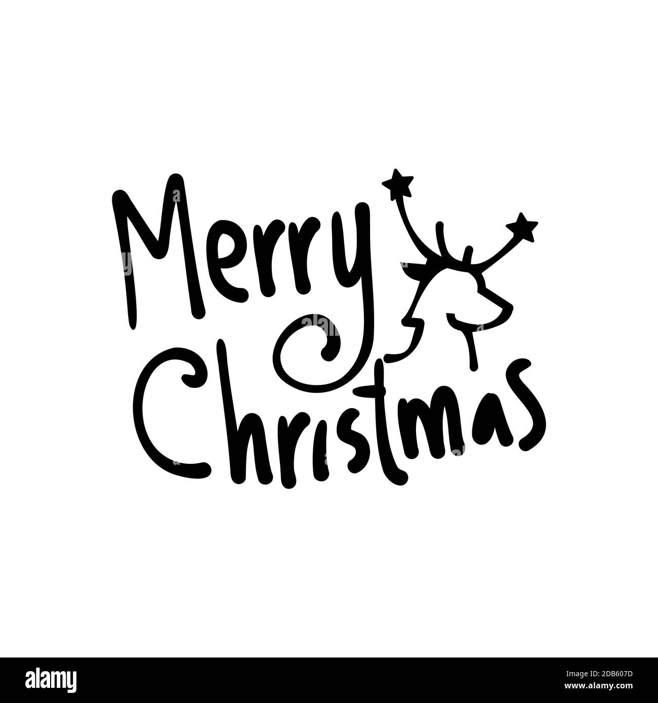 Merry Christmas Hand Lettering design, usable for banners, greeting ...