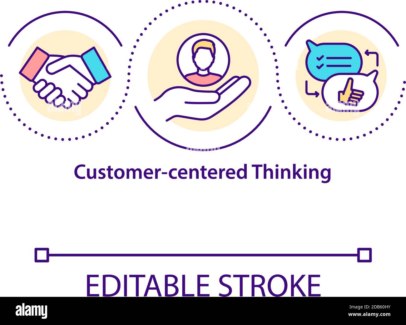 Customer centered thinking concept icon Stock Vector Image & Art - Alamy