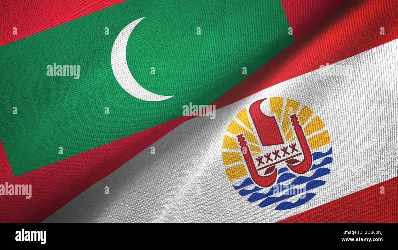 Maldives french polynesia flag hi-res stock photography and images - Alamy