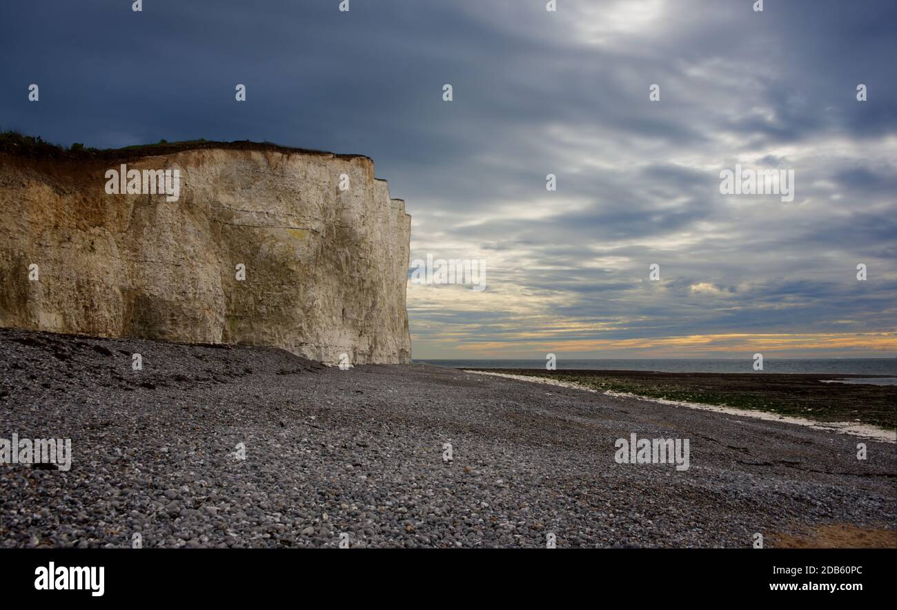 birling gap white chalk cliffs Stock Photo - Alamy