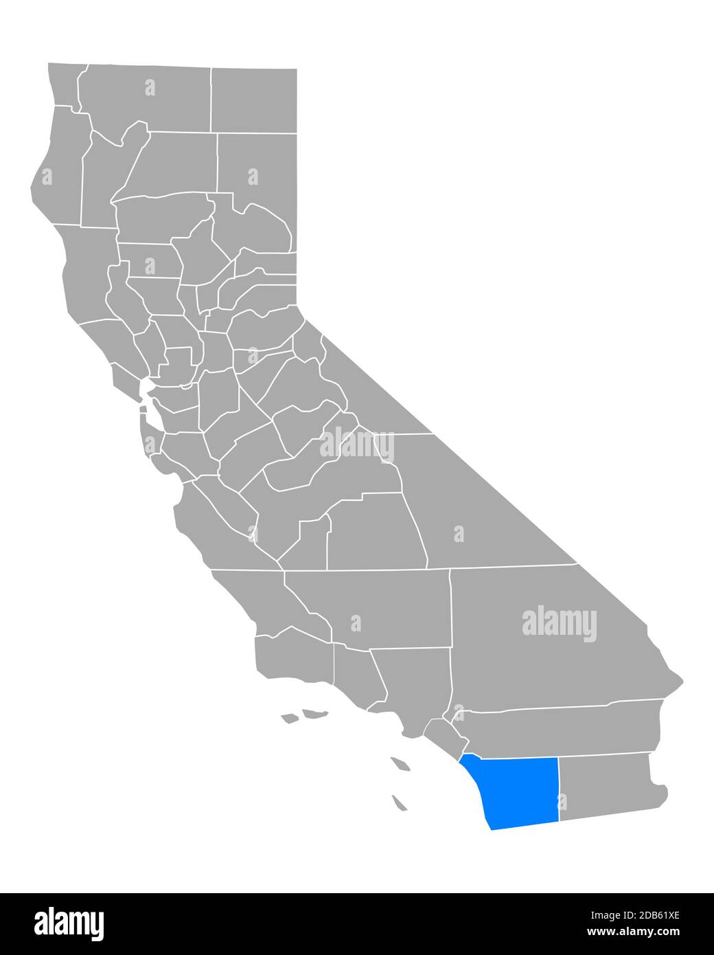 San diego county map hi-res stock photography and images - Alamy