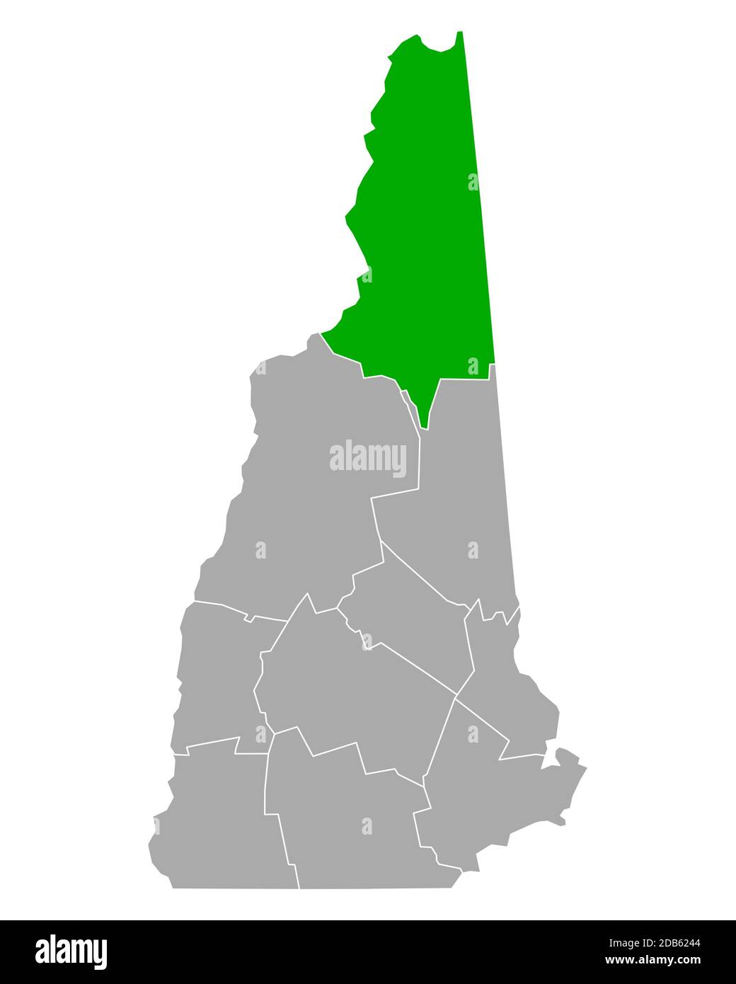 Map of Coos in New Hampshire Stock Photo - Alamy