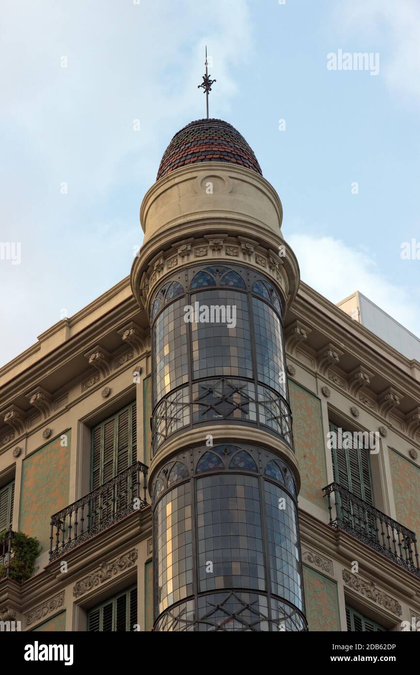 House like a castle in Barcelona Spain Stock Photo - Alamy