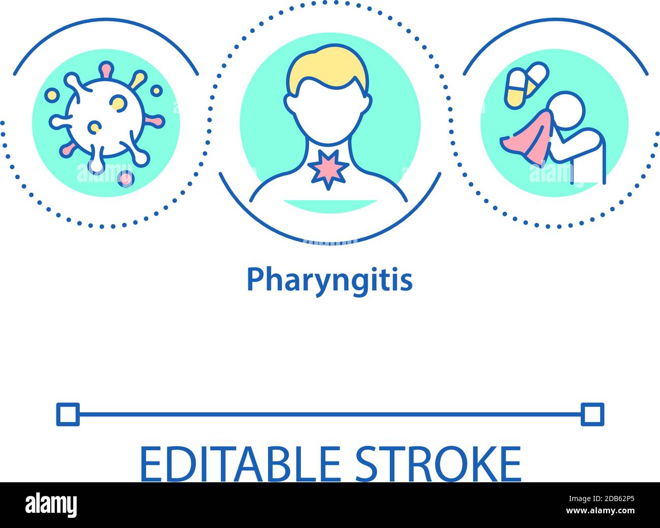 Pharyngitis concept icon Stock Vector Image & Art - Alamy
