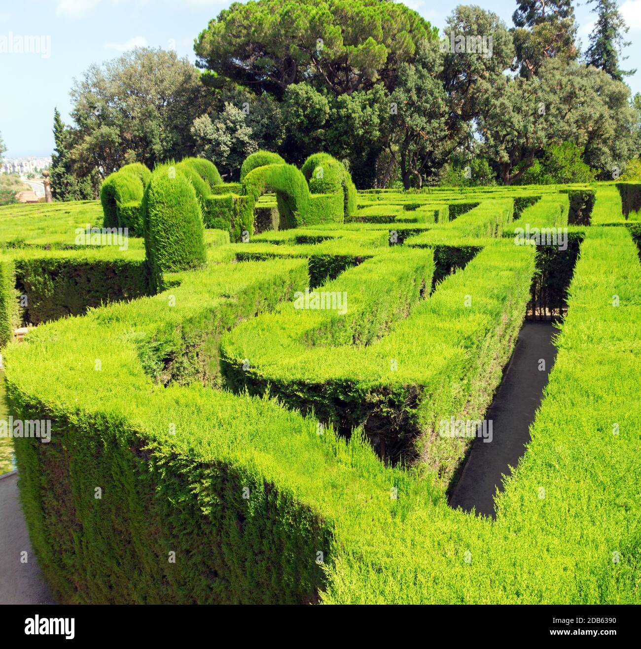 Park Labyrinth in Barcelona, Spain, Catalonia Stock Photo - Alamy