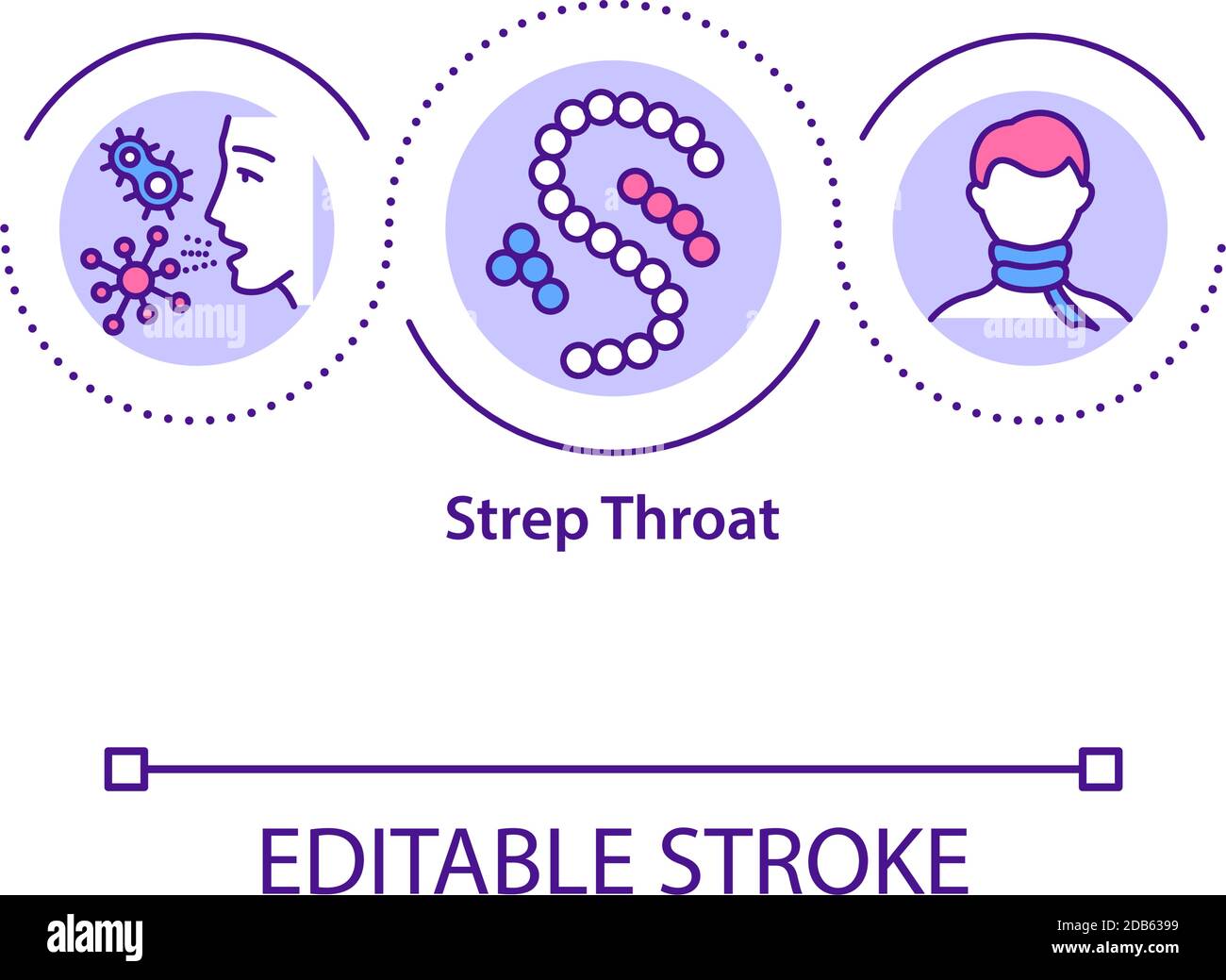 Strep throat concept icon Stock Vector Image & Art - Alamy