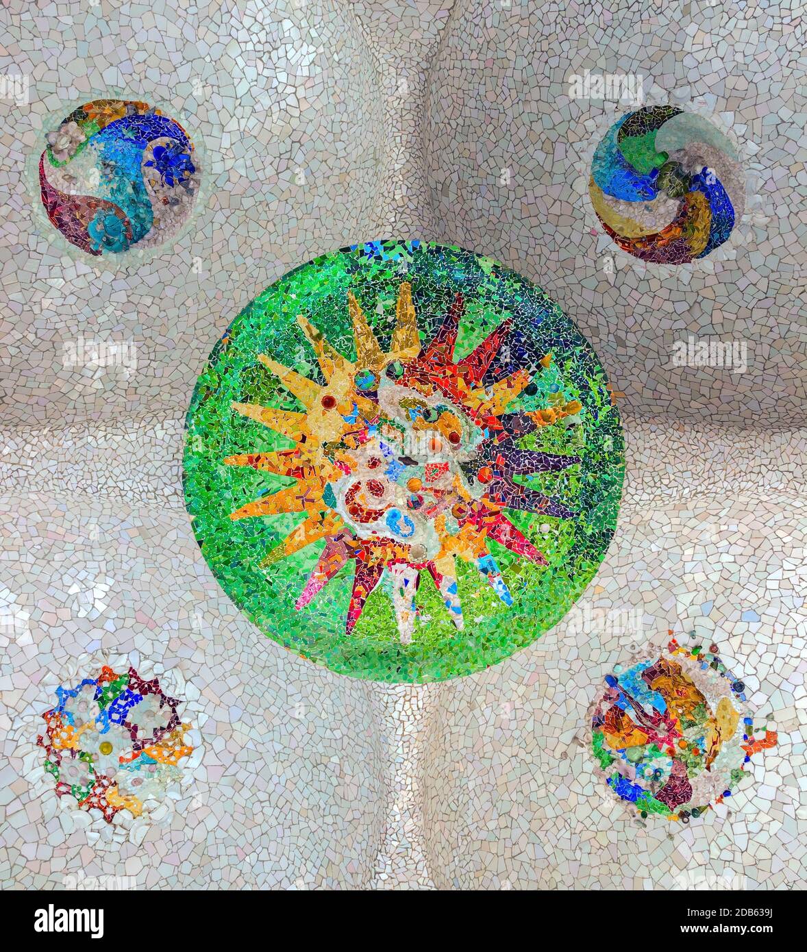 mosaic tile ceramic decoration of ceiling Stock Photo - Alamy