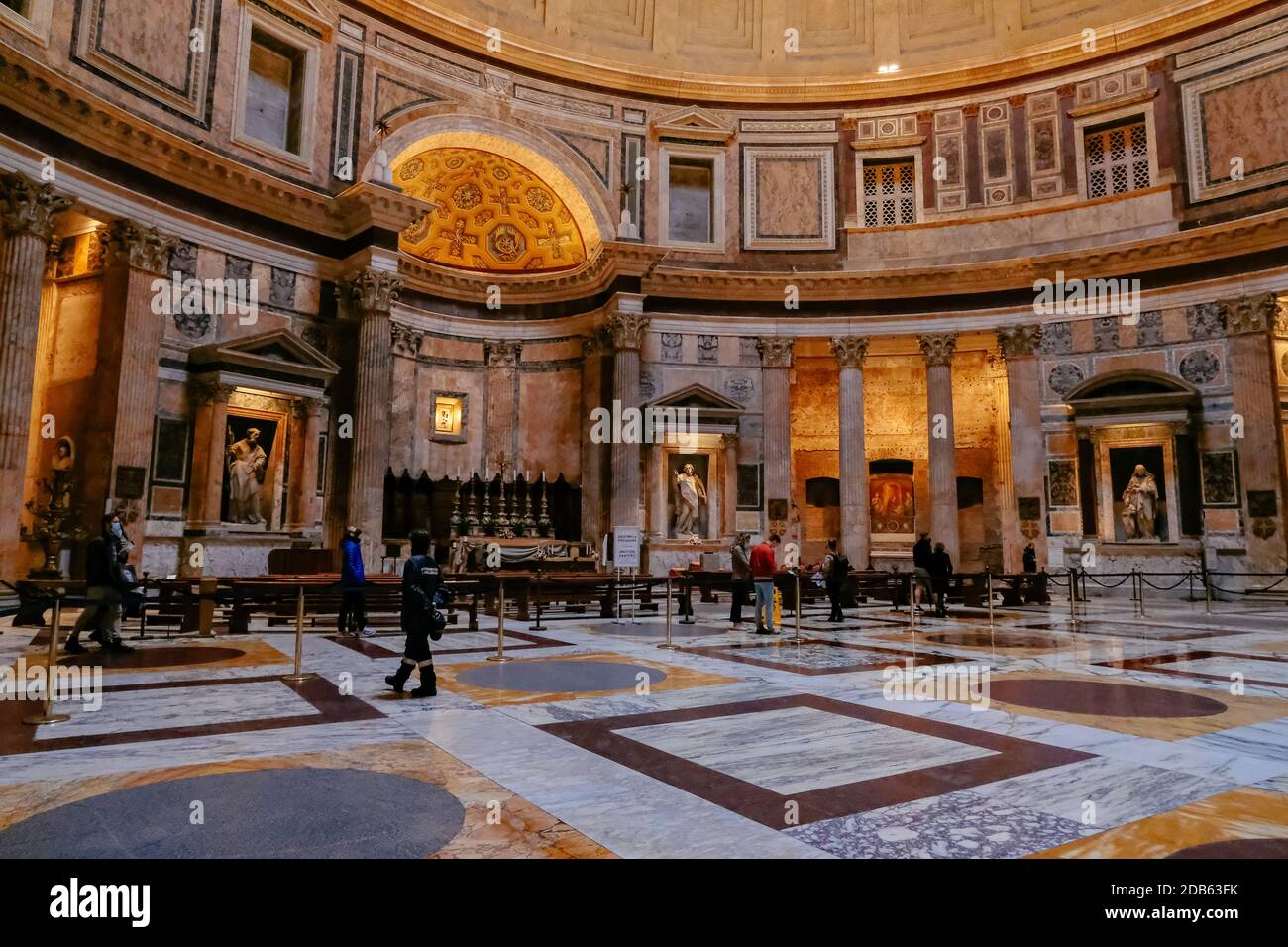 Interior of the Pantheon - Temple to the gods of ancient Rome, now a ...