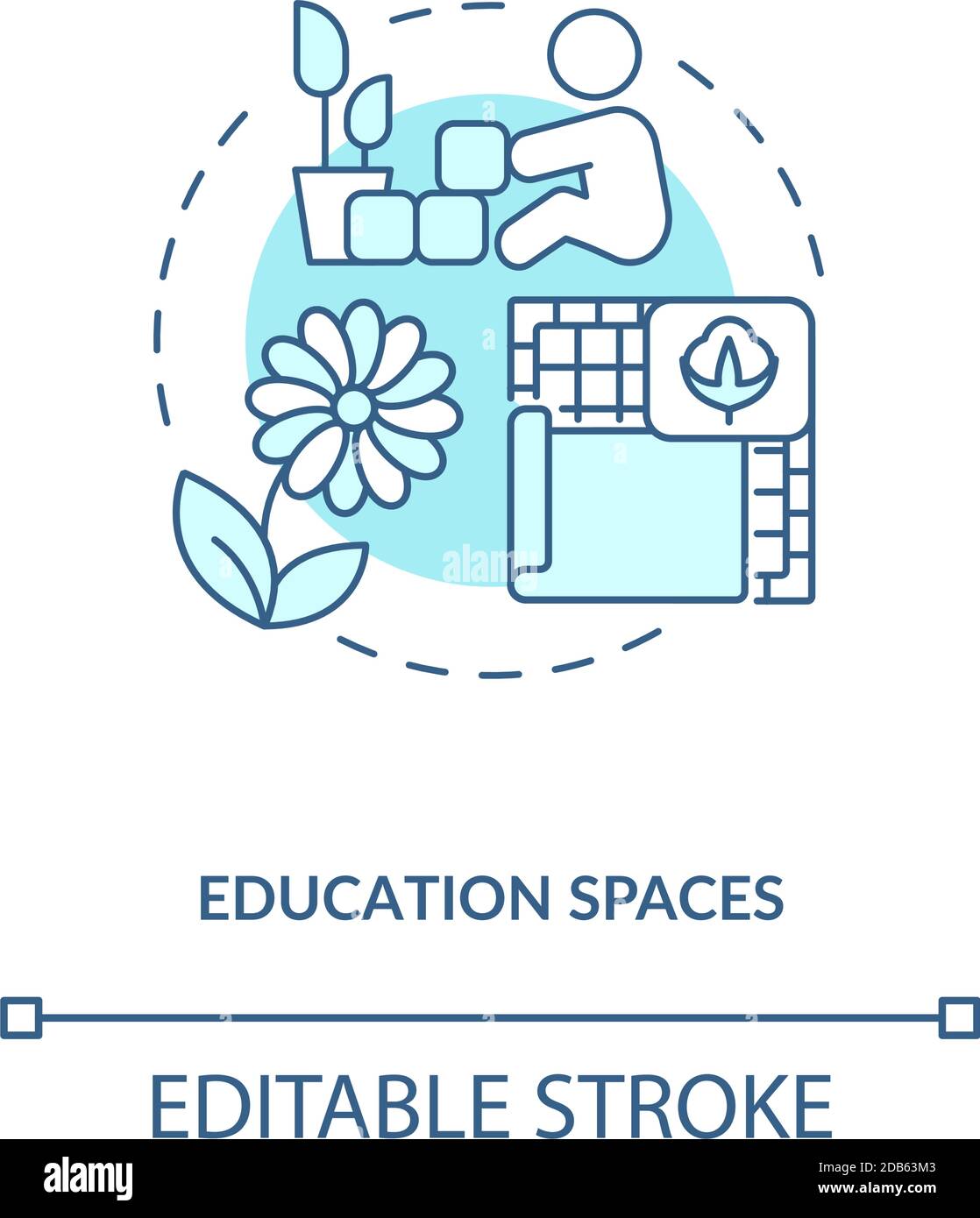 Education spaces blue concept icon Stock Vector Image & Art - Alamy