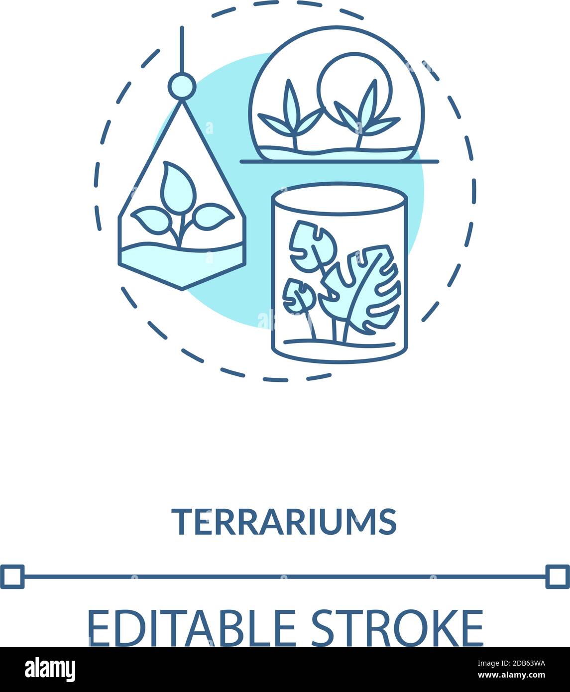 Terrarium blue concept icon Stock Vector Image & Art - Alamy