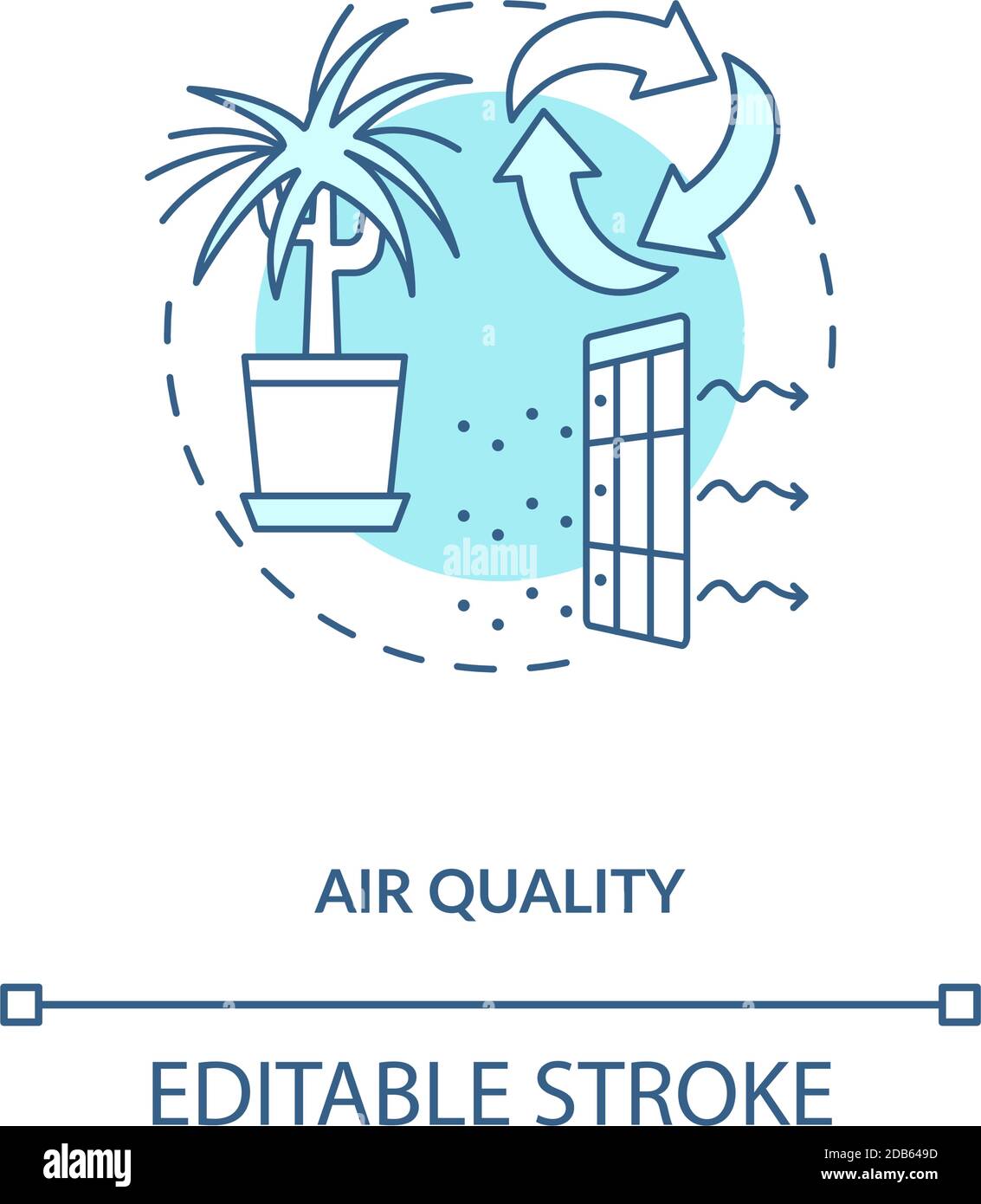 Air quality blue concept icon Stock Vector Image & Art - Alamy