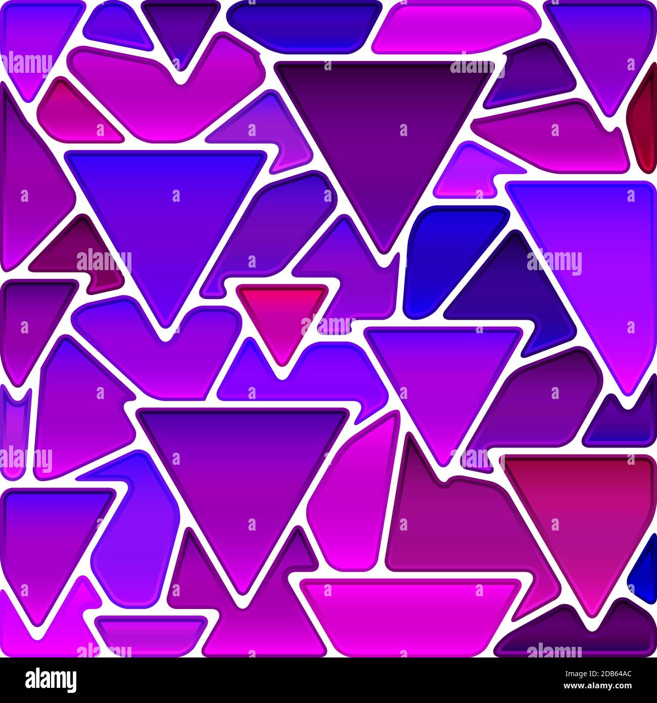 abstract stained-glass mosaic background - purple and violet triangles ...