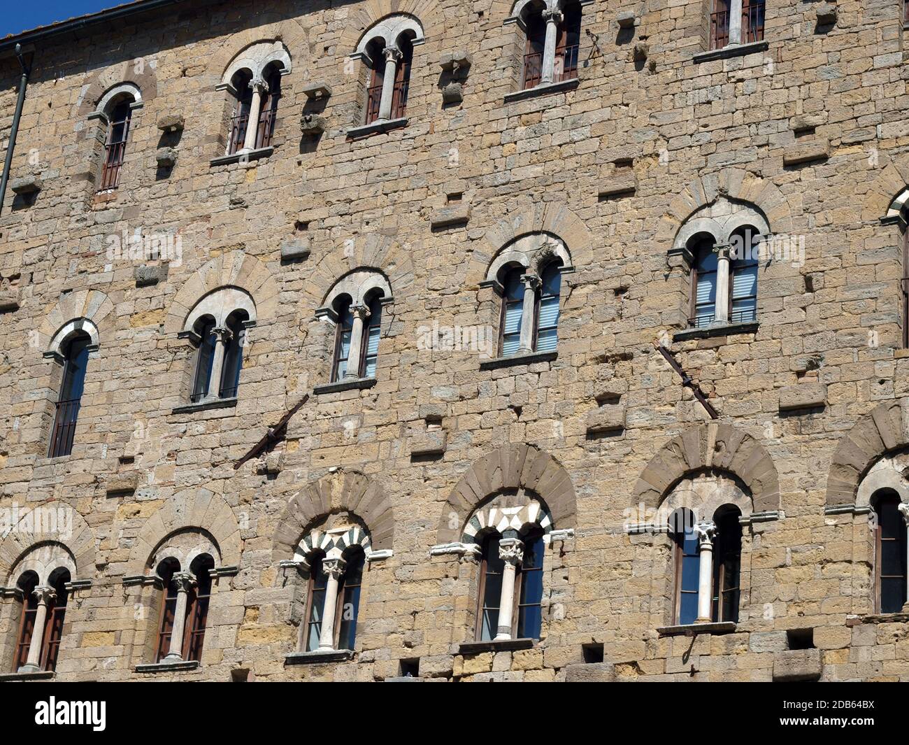 Ancient beautiful windows in Voltera - Tuscany, Italy Stock Photo - Alamy