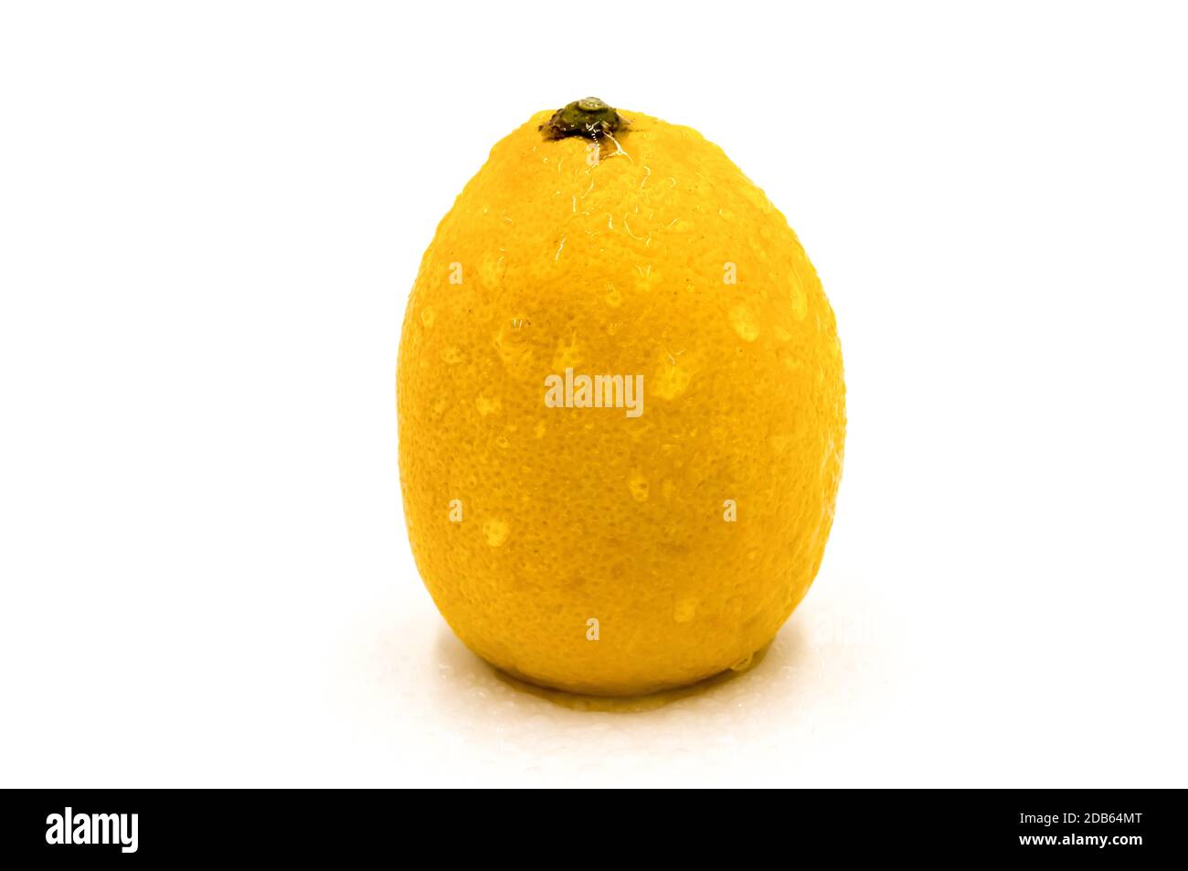 Horizontal single lemon isolated on white background Stock Photo - Alamy