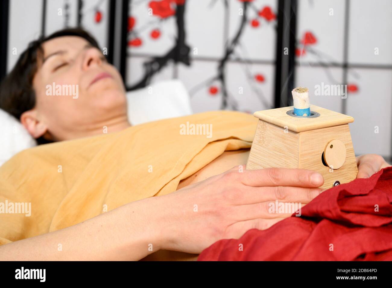 Moxibustion medicine healing method hi-res stock photography and images ...